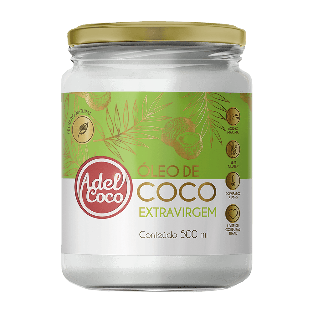 Óleo de Coco Adel Coco Extravirgem Vidro 500ml - Rissul Online