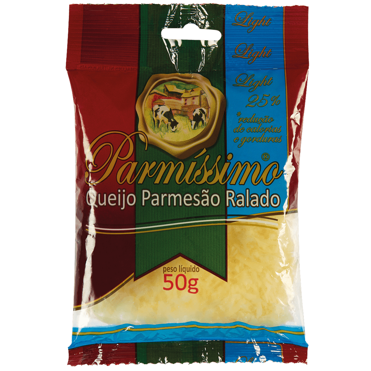 Queijo Ralado Parmíssimo Light 50g - Rissul Online